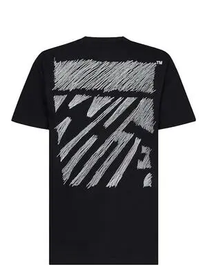 Off-White Scribble Diag Short Sleeve Tee Shirt - Black
