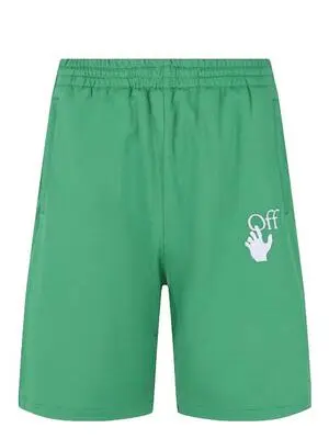 Off-White Hands Off Skate Track Shorts - Green