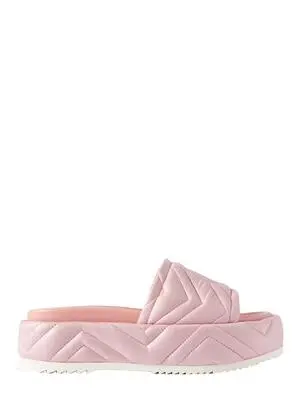Gucci Quilted Angelina Platform 55 Mm Sandal - Powder Pink