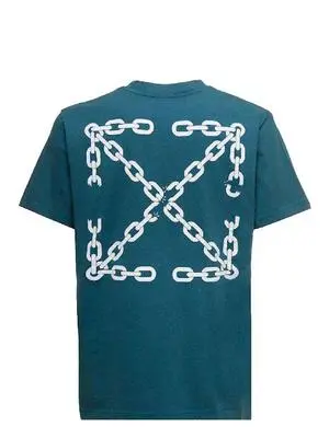 Off-White Chain Arrow Slim Short Sleeve Tee Shirt - Duck Green