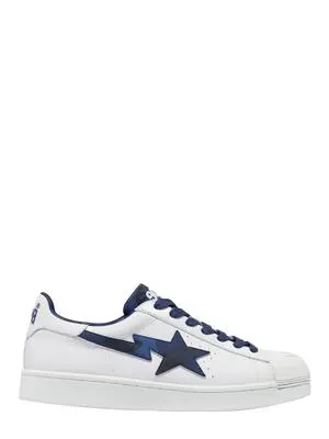A BATHING APE Skull Stain Sneakers - White/navy Blue