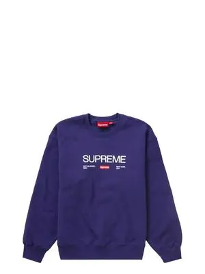 Supreme Established Crewneck Sweatshirt - Washed Navy Blue