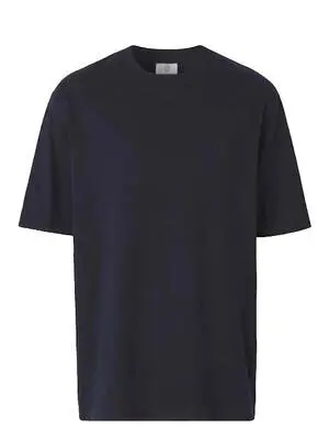 Burberry Monogram Chest Embroidered Logo T-shirt - Coal Blue