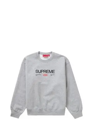 Supreme Established Crewneck Sweatshirt - Heather Grey