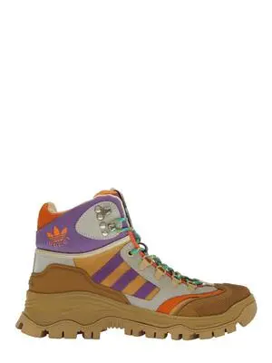 Gucci X Adidas Laced Up Boots - Brown/purple