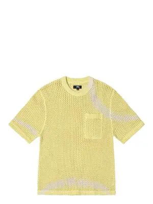 StÜssy O'dyed Heavyweight Mesh Crew - Yellow