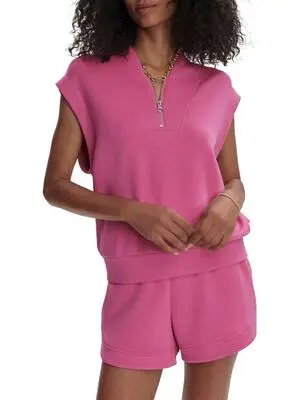 Varley Varley Loretta Sleeveless Half-Zip Ibis Rose