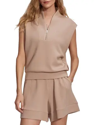 Varley Varley Loretta Sleeveless Half-Zip Light Taupe