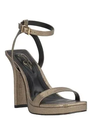 Jessica Simpson Ankle Strap Platform Sandals - Bronze Gllzll