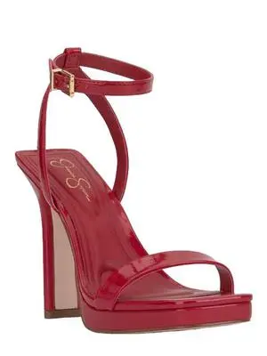 Jessica Simpson Ankle Strap Platform Sandals - Red Muse