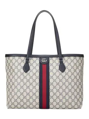 Gucci Gg Supreme Canvas Ophidia Tote - Navy
