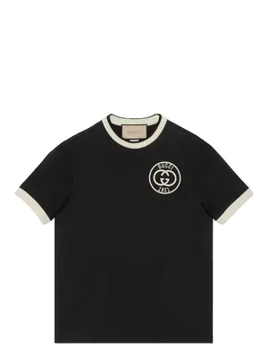 Gucci Cotton Jersey T-shirt With Embroidery - Black