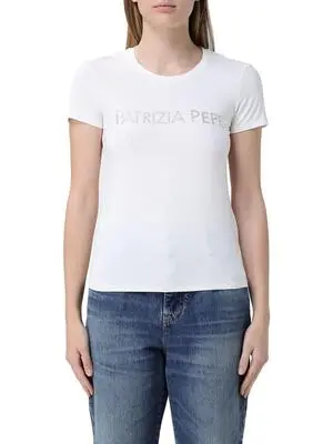 Patrizia Pepe Embellished Logo T-shirt - White