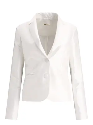 F.IT Satin Single-breasted Blazer - White