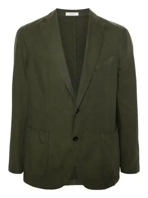 Boglioli Single-breasted Cotton Blend Blazer - Green