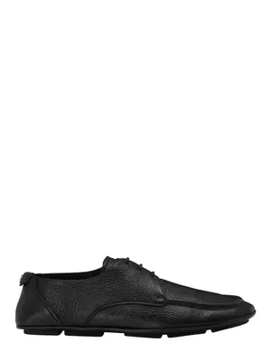 Dolce & Gabbana Logo-plaque Leather Derby Shoes - Black