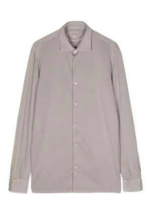 Fedeli Jason Giza Jersey Shirt - Grey