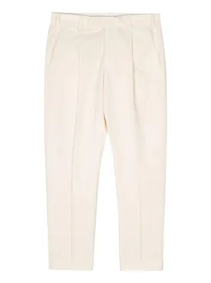 PT TORINO Pressed-crease Slim-cut Trousers - Neutrals