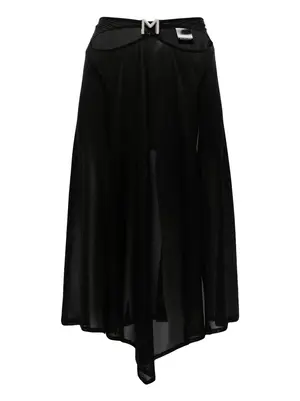 MUGLER Cut-out Midi Skirt - Black