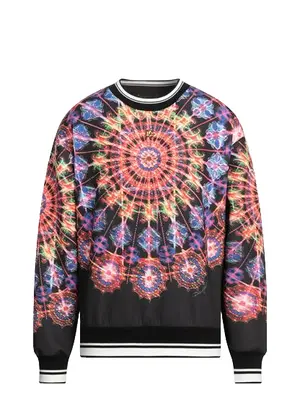 Dolce & Gabbana Sweatshirt With Multicolor Pattern - Black