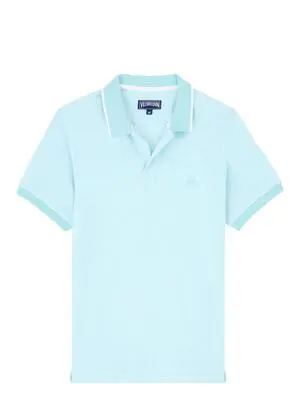 Vilebrequin Logo-embroidered Organic Cotton Polo Shirt - Blue