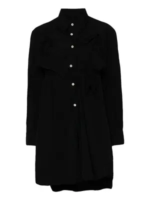 Comme Des Garçons Longline Button-up Shirt - Black