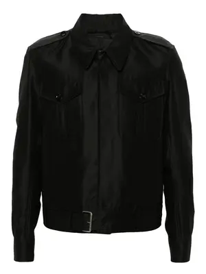 TOM FORD Button-up Military Jacket - Black