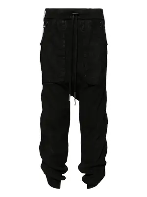 Boris Bidjan Saberi Mid-rise Cropped Track Trousers - Black