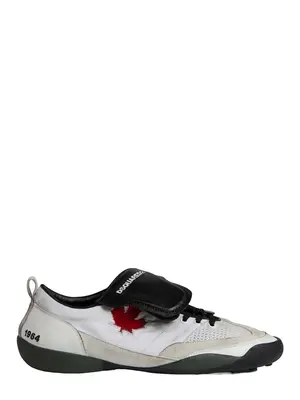 Dsquared2 Maple Leaf Leather Sneakers - Neutrals