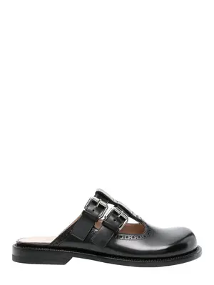 Loewe LOEWE Campo Leather Mary Jane Mules Black