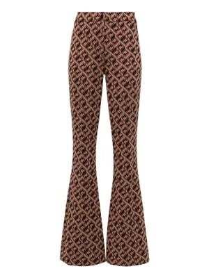 Diane Von Furstenberg High-waisted Flared Trousers - Brown
