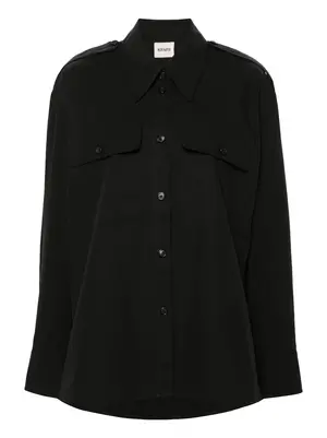 Khaite The Missa Cotton Shirt - Black