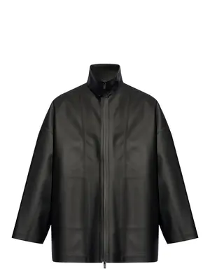 Fear Of God High-neck Faux-leather Jacket - Black