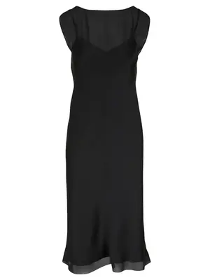 Vince Layered-effect Chiffon Dress - Black