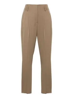 Max Mara Tapered Trousers With Dart Detailing - Brown