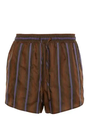 WALES BONNER Life Wool Shorts - Brown