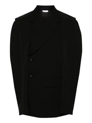 Comme Des Garçons Cut-out Single-breasted Blazer - Black