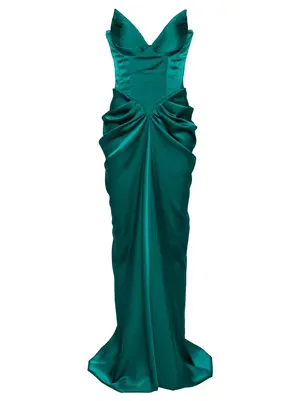 ANA RADU Corset-style Gown - Green
