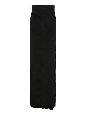 Rick Owens Dirt Pillar Denim Maxi Skirt - Black