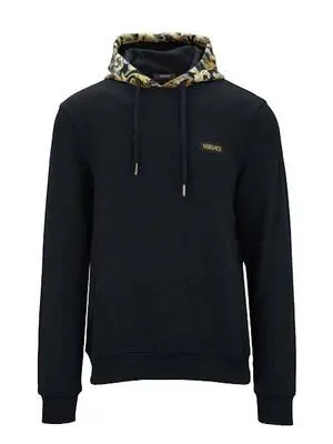 Versace Printed Hooded Sweatshirt - Black/yellow
