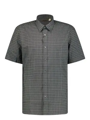 Burberry Edward Short Sleeve Check Shirt - Dark Grey