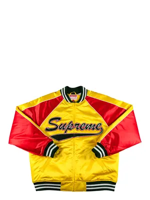 Supreme Supreme X Mitchell & Ness Sequin Logo Varsity Jacket Gold