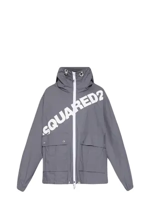 Dsquared2 Logo Hooded Windbreaker - Gray