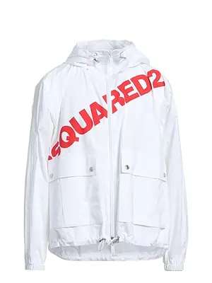Dsquared2 Logo Hooded Windbreaker White
