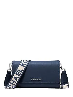 Michael Kors Jet Set Large Leather Crossbody Bag - Blue