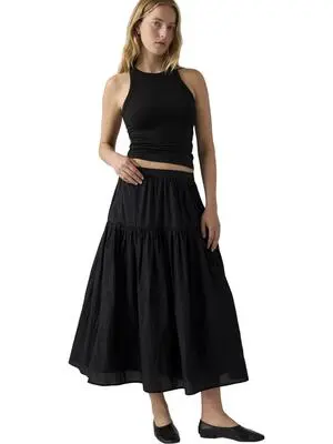 LEVI'S Tiered Maxi Skirt - Black