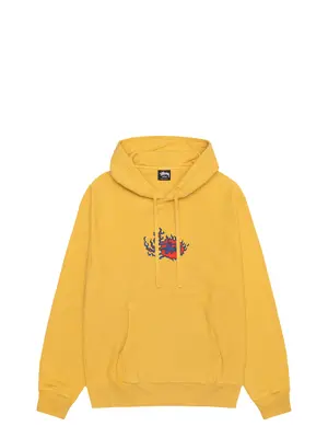 StÜssy Pigment Dyed Mosaic Dragon Hoodie - Yellow