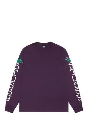 StÜssy Pigment Dyed Jumbo Long-sleeve Tee - Purple
