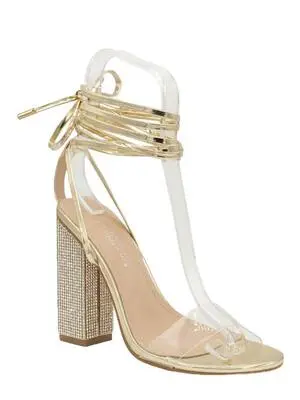 TOUCH UPS Touch Ups Ankle Wrap Sandal Gold