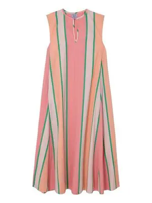 Thierry Colson Apolonia Striped Cotton-poplin Kaftan - Pink